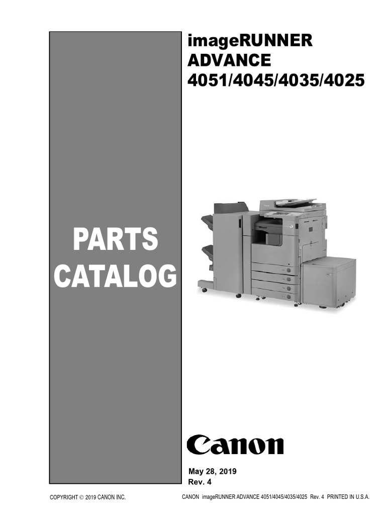 Imagerunner Advance 4000 Series PC Rev4 190528 | PDF | Electrical ...