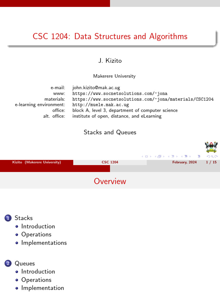 04 StacksQueues | PDF | Software Engineering | Computing