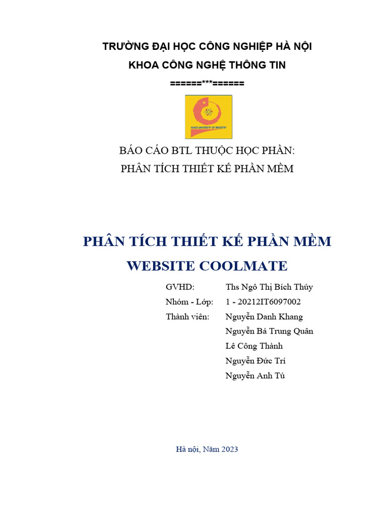 Nhom06 Lop20222IT6066007 BM03 Quyen PTTKPM-3 | PDF