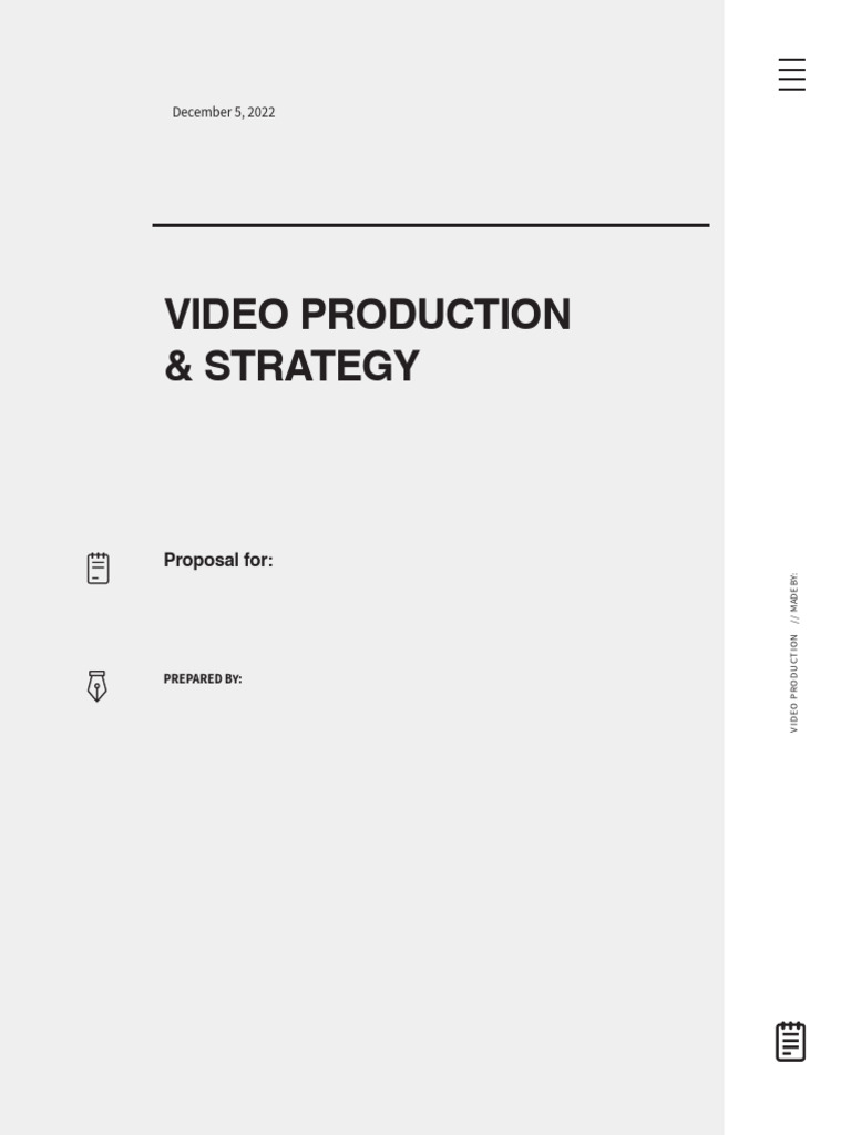 Video Production Proposal Template | PDF