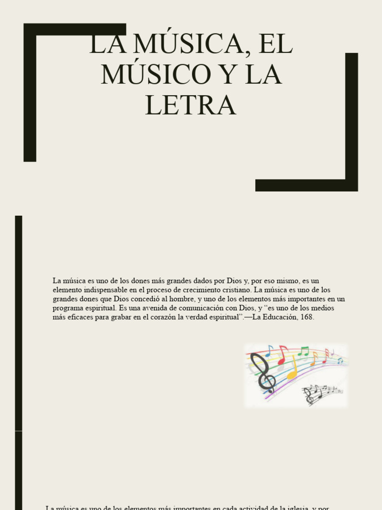 La Música, El Músico y La Letra | PDF | Ritmo | Iglesia cristiana