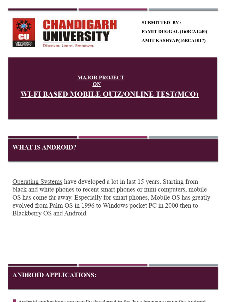 Major Project | PDF | Android (Operating System) | Application Software