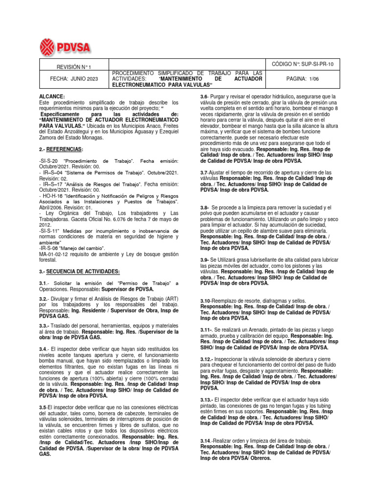 10.-.PTS Mant de Actuador | PDF | Solenoide | Paro cardíaco