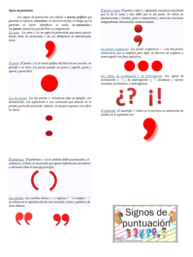 Guía de Signos de Puntuación | PDF | Puntuación | Coma