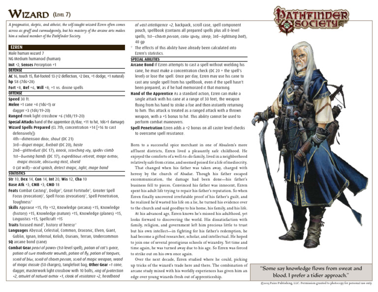 Wizard - Level 7 | PDF