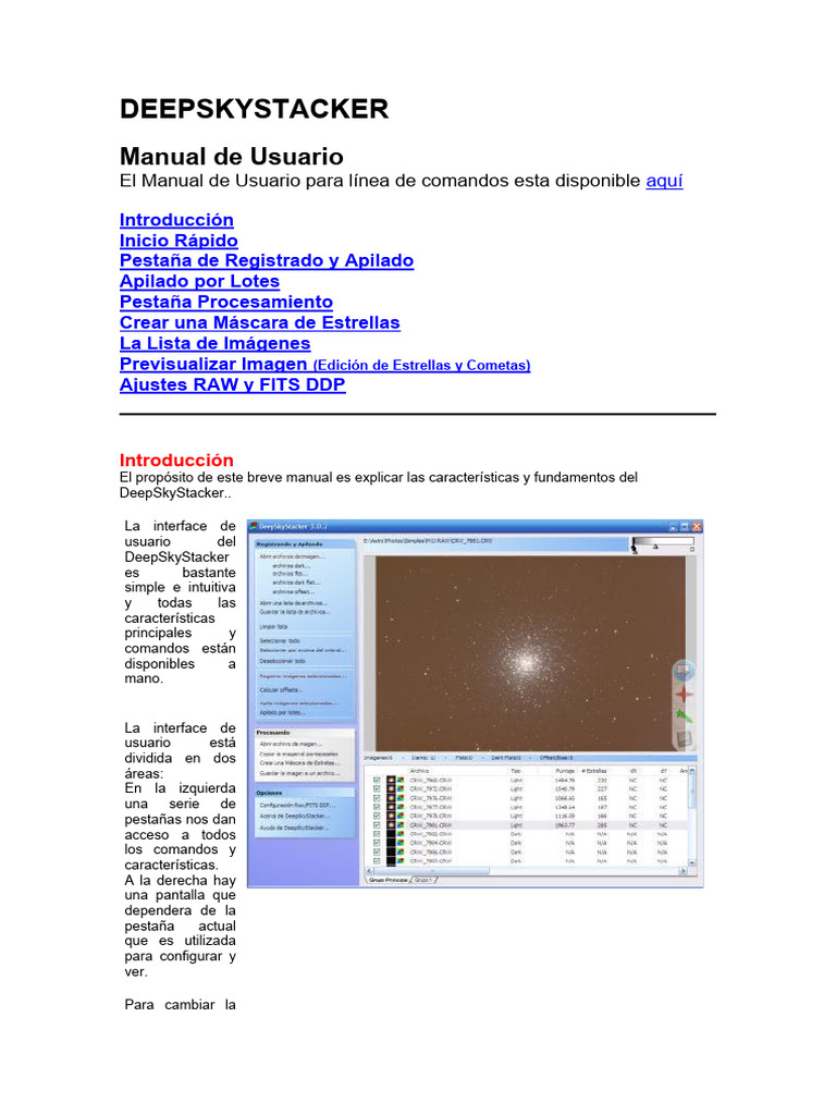 DEEPSKYSTACKER | PDF | Píxel | Archivo de computadora