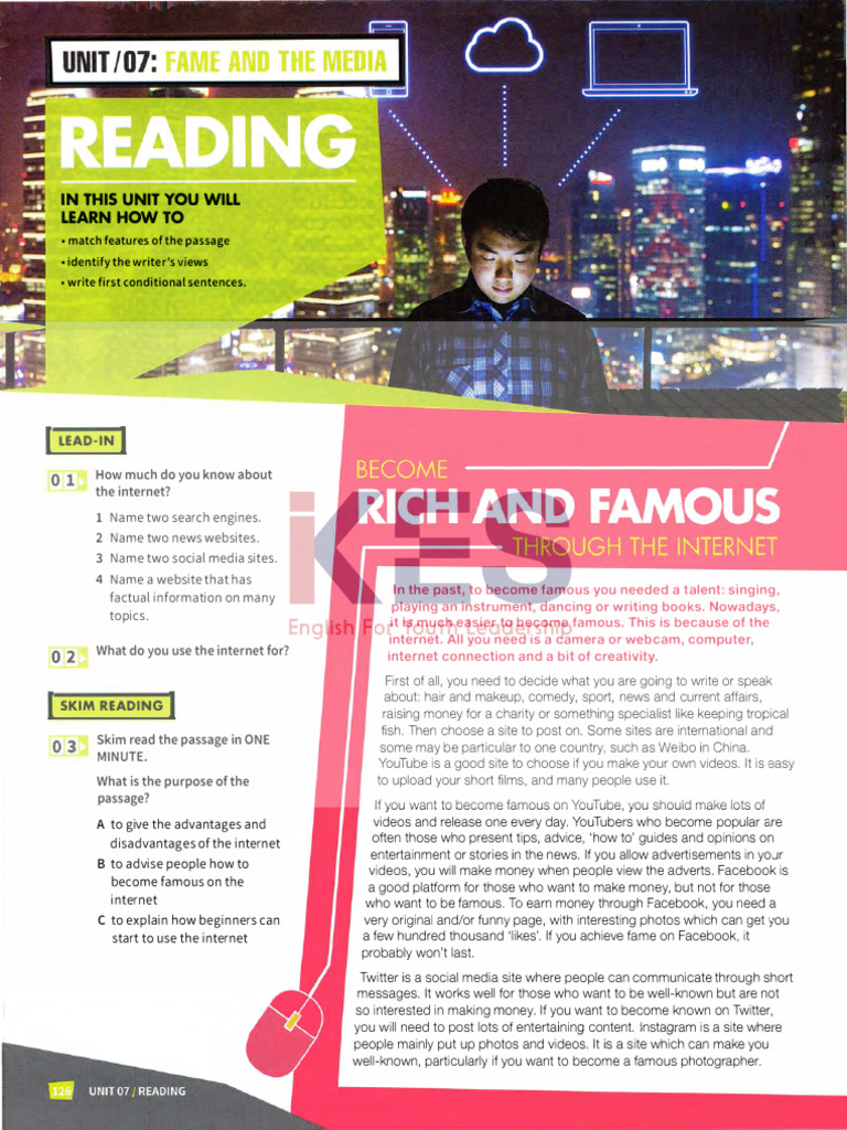 Foundation Handout Reading Lesson 8.1 | PDF | Social Media | Popular ...
