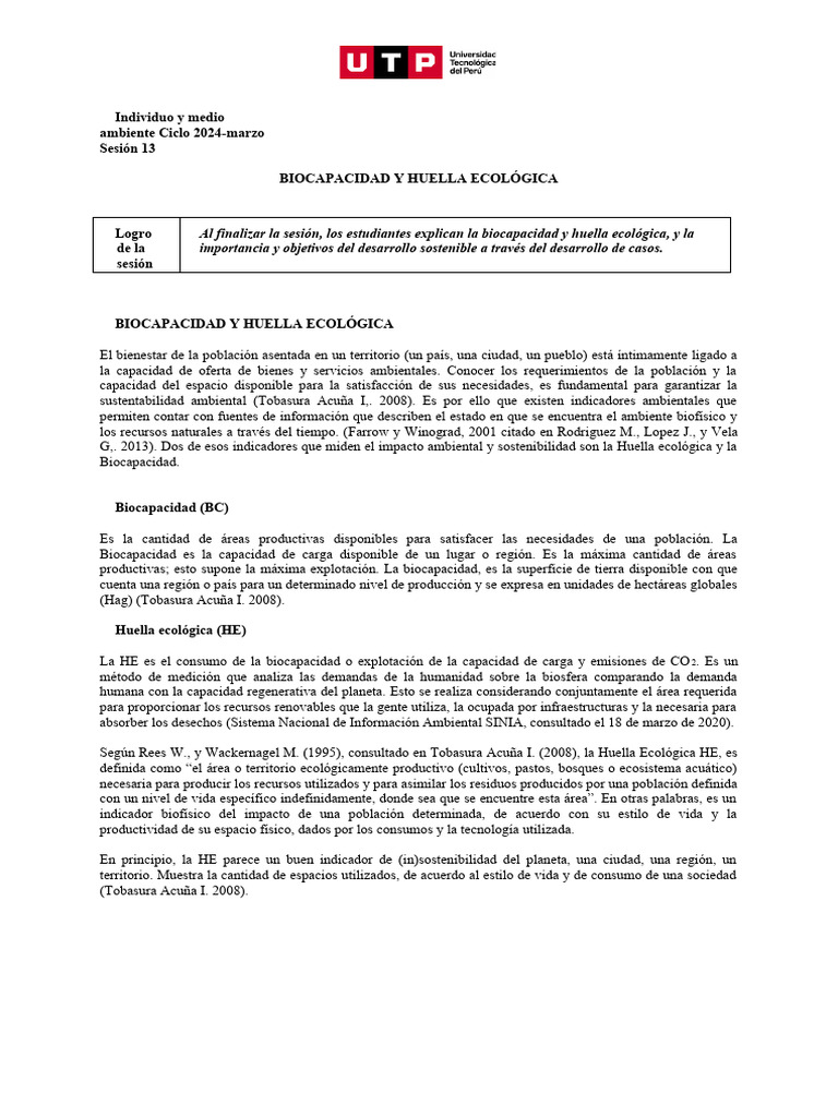 Biocapacidad y Huella Ecológica 2024 | PDF | Sustentabilidad | Residuos