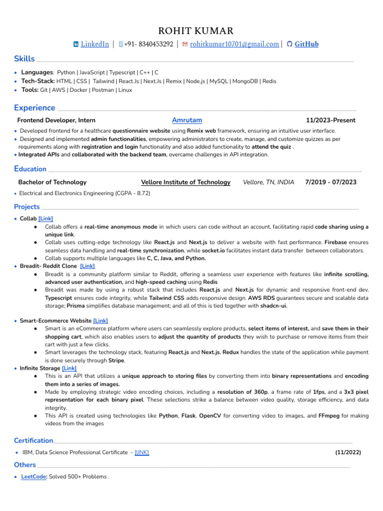 Rohit_Kumar | PDF | Computing | Software