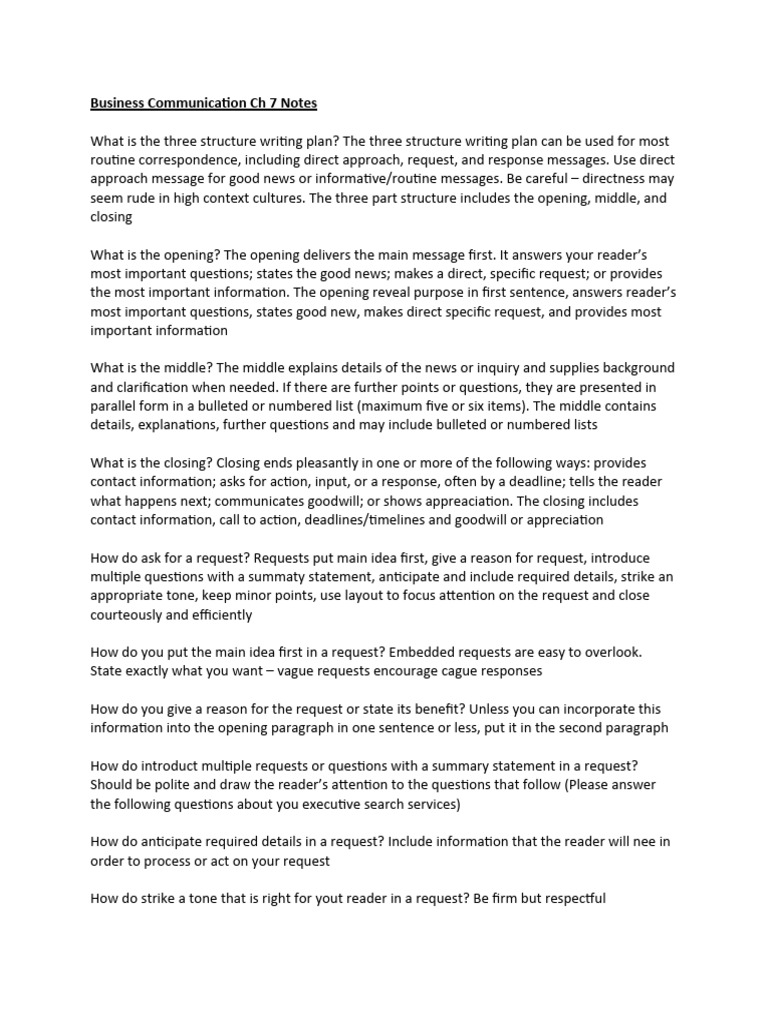 Business Communication: Writing Requests | PDF