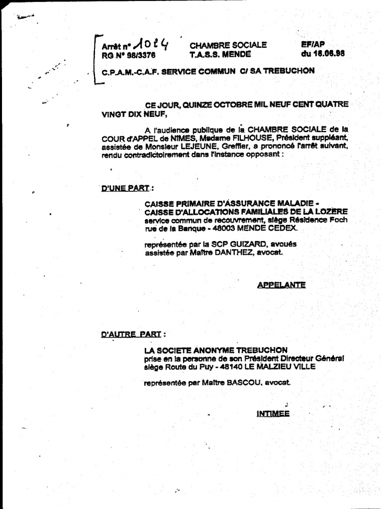 Inexistence Urssaf Cour Nimes | PDF