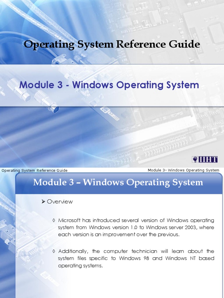 Module 3-Windows Operating System | PDF | Operating System | Microsoft ...