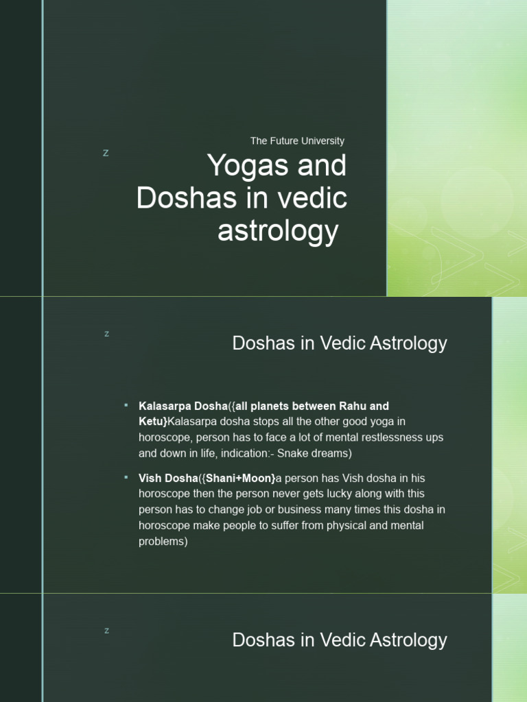 Vedic Astrology Yogas and Doshas | PDF | Hindu Astrology | Horoscope