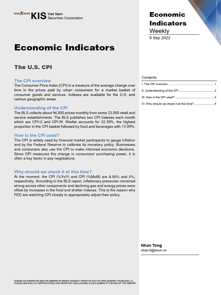 Ei 22sep9 Us Cpi Download Free Pdf Cost Of Living Consumer Price