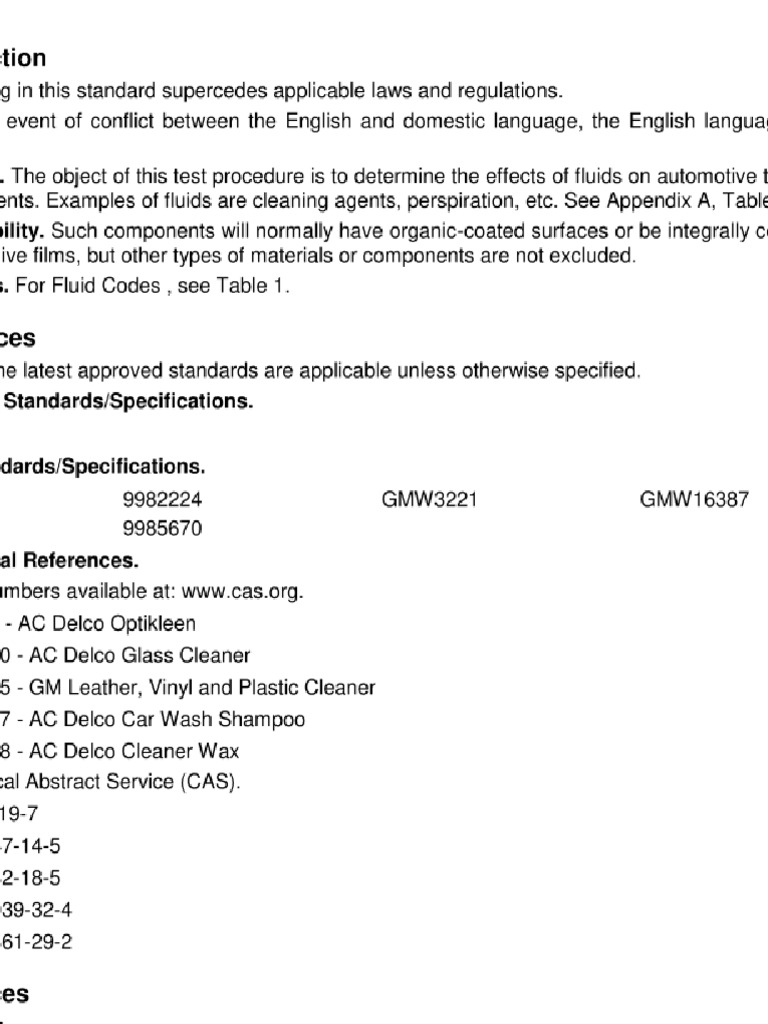 GMW_14334_R6_APR2020_Chemical_Resistance_Fluids | PDF