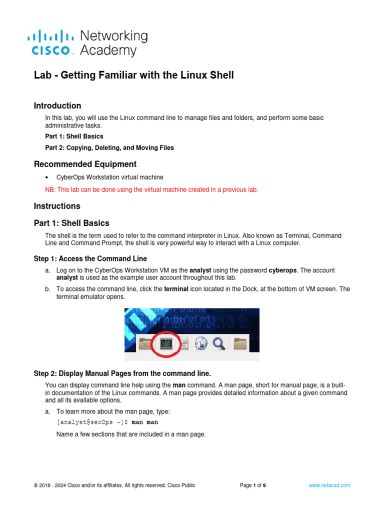 4.2.7 Lab - Getting Familiar With The Linux Shell - ILM | PDF | Computer File | Command Line ...