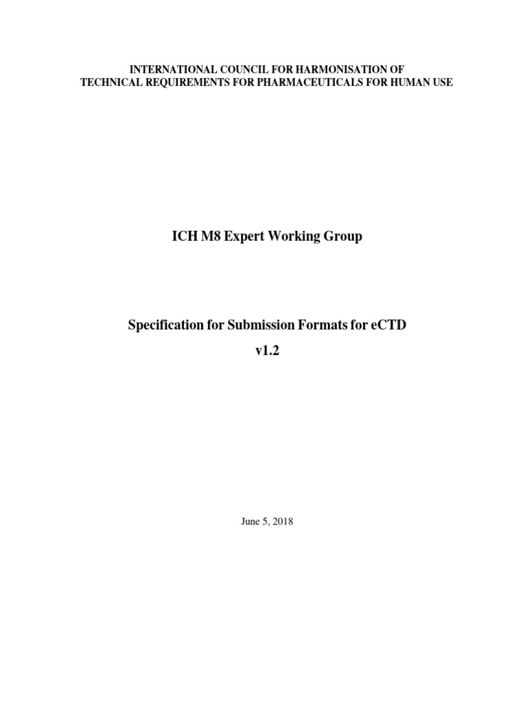 Specification For Submission Formats For eCTD v1 2 | PDF | Typefaces | Computing