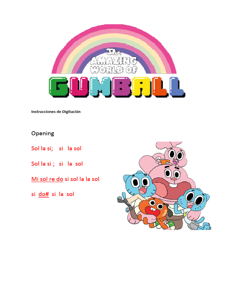 Gumball 5to | PDF | Artes del Lenguaje y Comunicación | Estudios de ...
