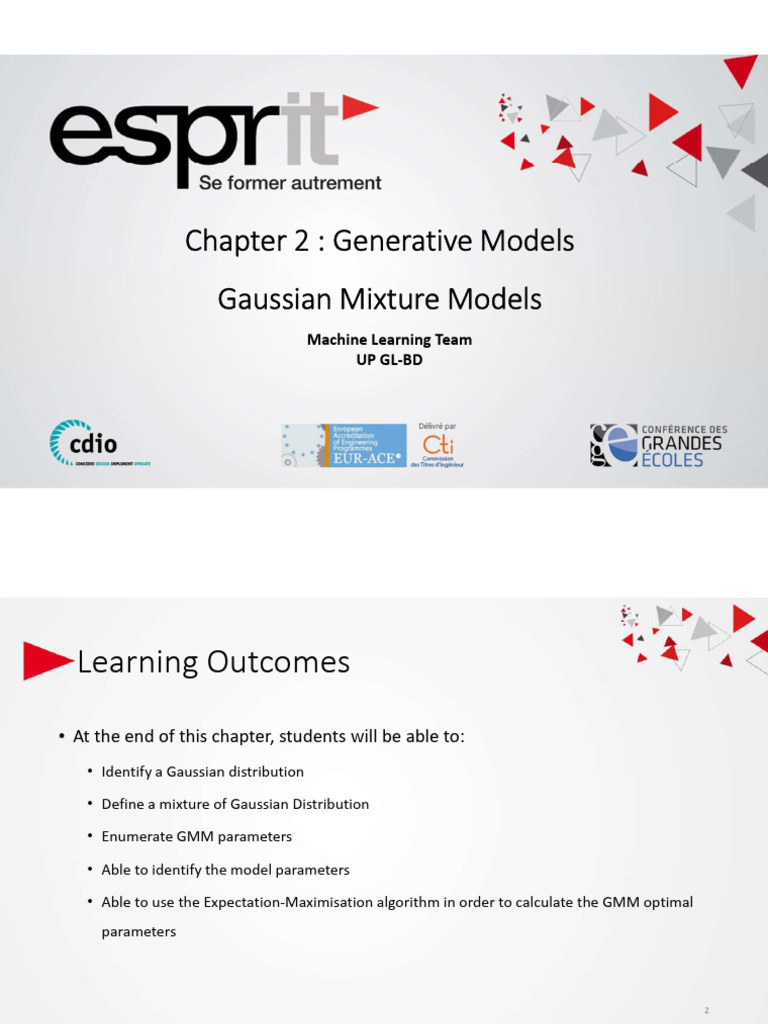 Chap2 Part2 GMM | PDF | Cluster Analysis | Normal Distribution
