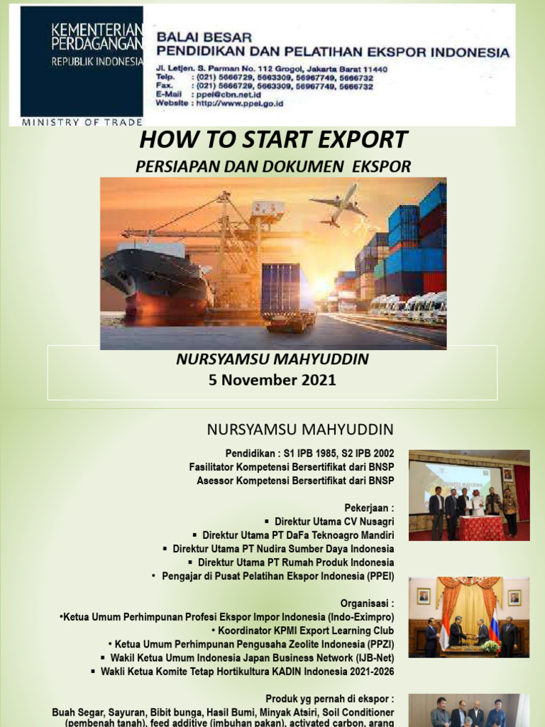 Persiapan & Dokumen Ekspor | PDF