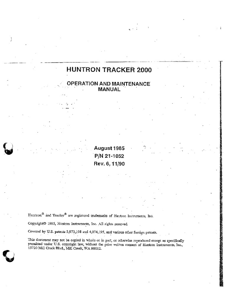 Manual Huntron Tracker | PDF