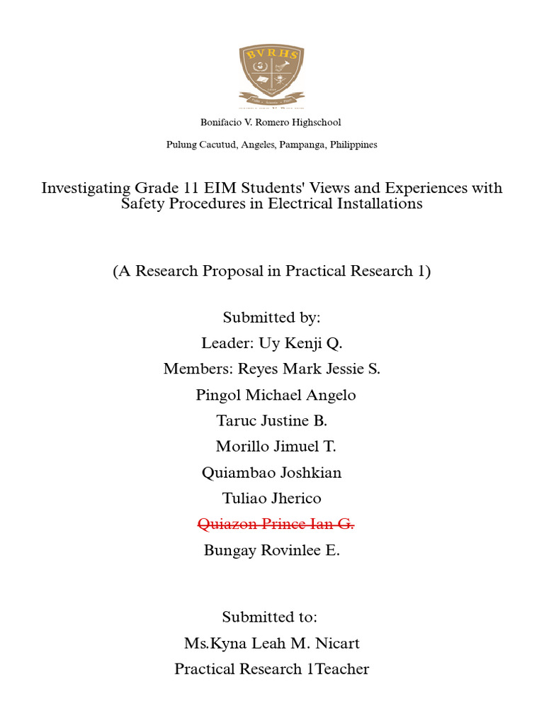 Investigating Views and Experiences of Grade 11 EIM Students With ...