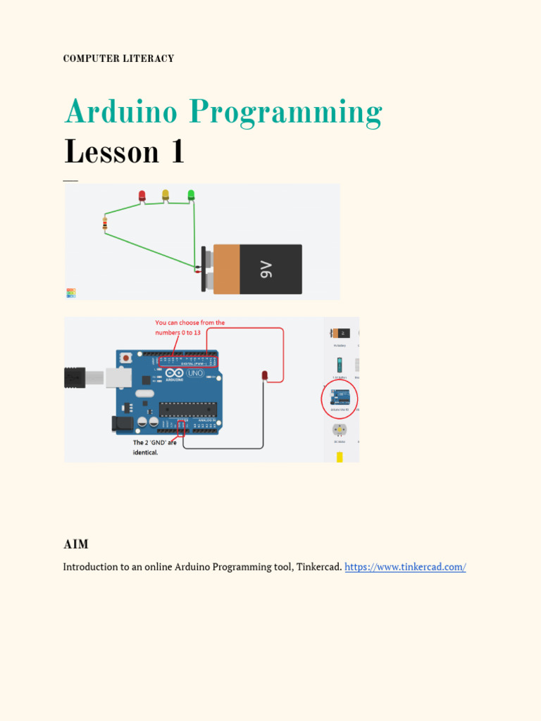 F2 Cl Tinkercad Arduino 1 Pdf Light Emitting Diode Arduino