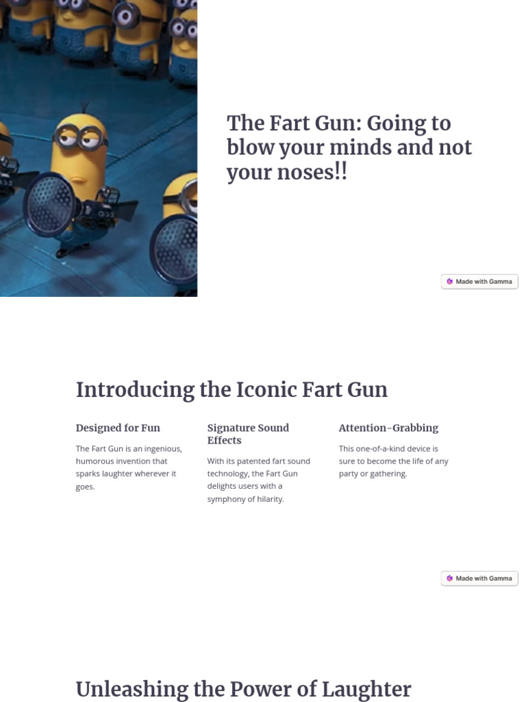 Hilarious Fart Gun: Ultimate Fun Device | PDF | Laughter