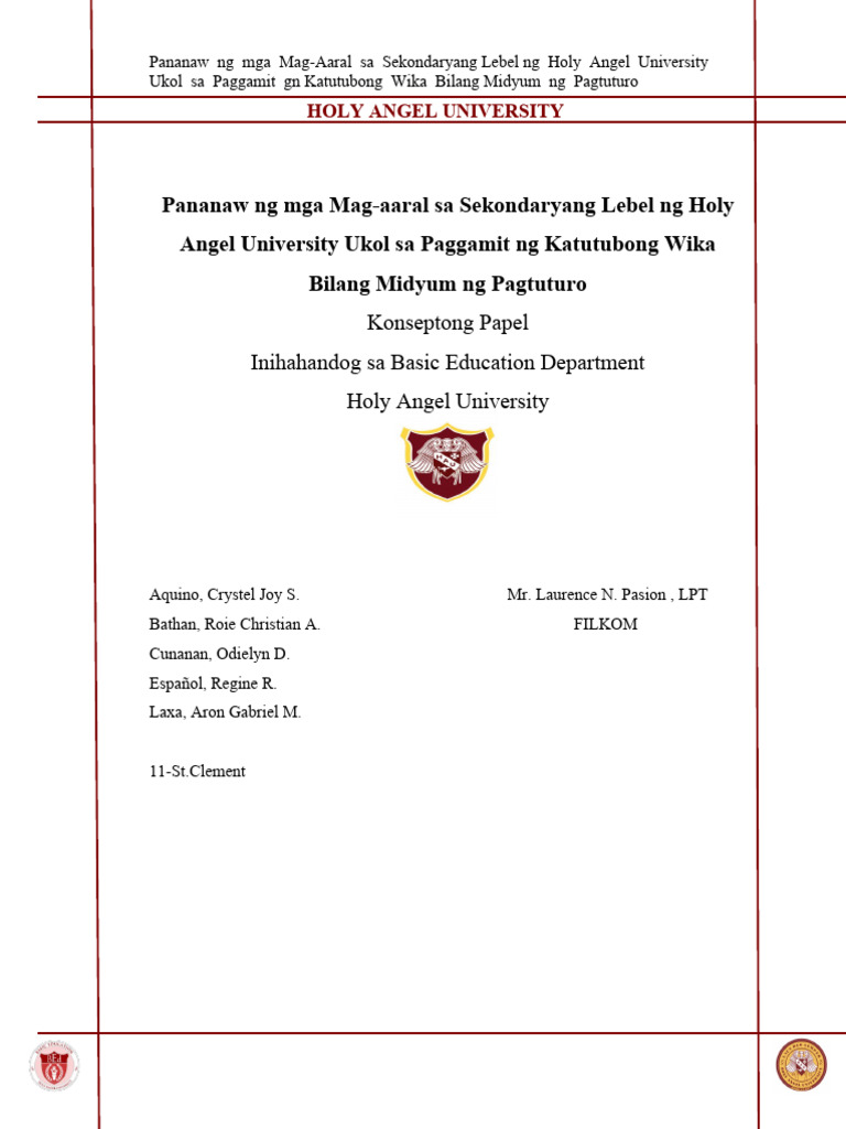 Konseptong Papel Sampol | PDF