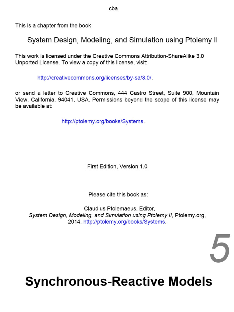 Synchronous Reactive Models | PDF | System | Mathematics