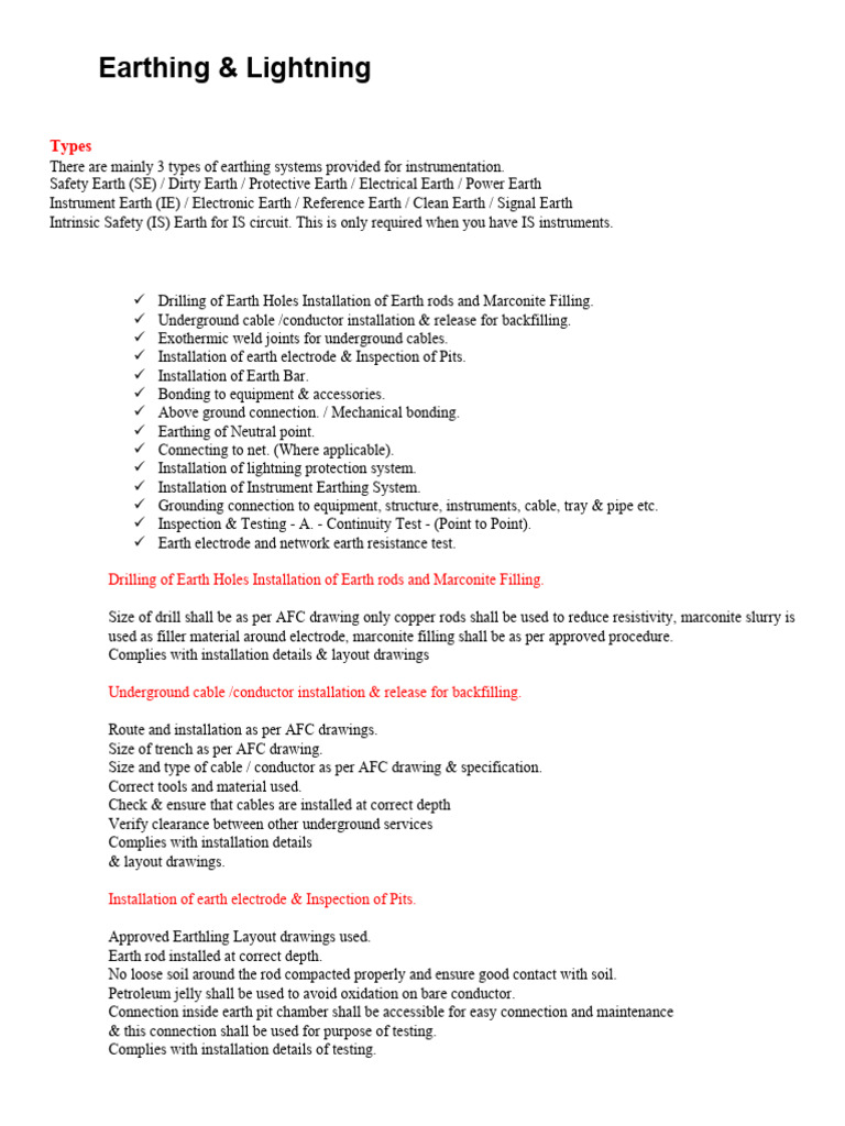 Earthing | PDF | Electrical Wiring | Electrical Components