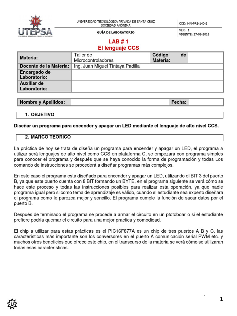 LAB # 1 | PDF | Programa de computadora | Programación