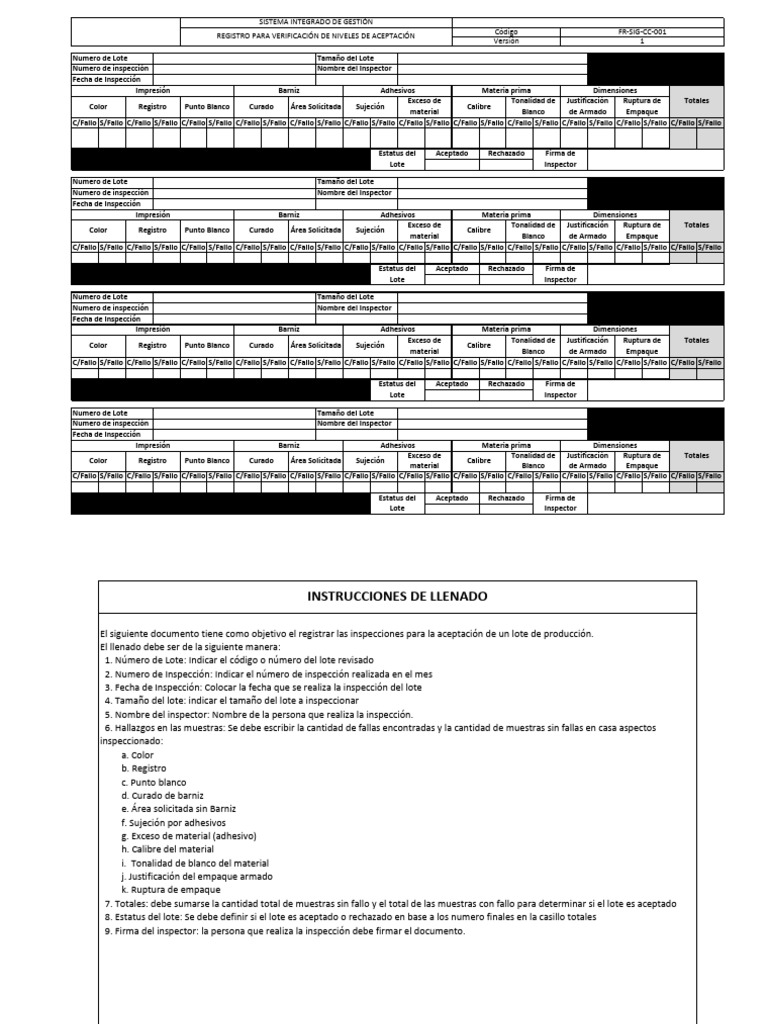 Formato de Inspección | PDF