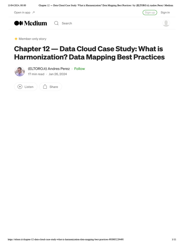 Chapter 12 - Data Cloud Case Study - What Is Harmonization - Data ... Chapter 12 - Data Cloud Case Study - What Is Harmonization - Data ...