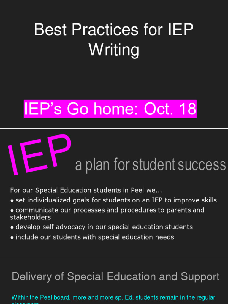 Best Practices For IEP | Download Free PDF | Individualized Education Program | Special Education