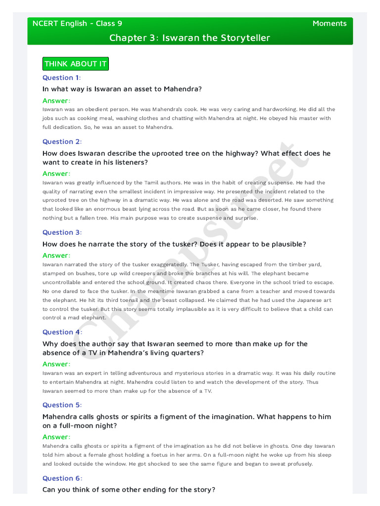 Chapter 3 Iswaran The Storyteller | PDF | Storytelling | Ghosts