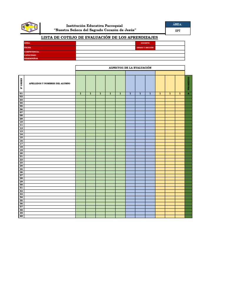 Formato de Notas | Descargar gratis PDF | Evaluación | Maestros