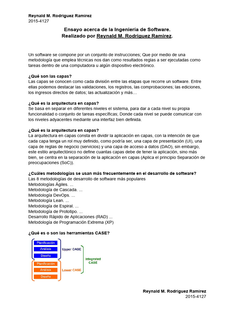Ensayo Acerca de La Ingeniería de Software - UNICARIBE - Reynald Manuel ... Ensayo Acerca de La Ingeniería de Software - UNICARIBE - Reynald Manuel ...
