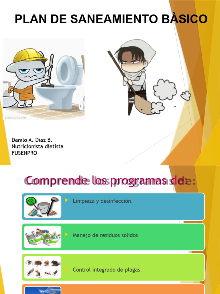 Plan de Saneamiento Basico Presentacion | PDF | Agua | Residuos