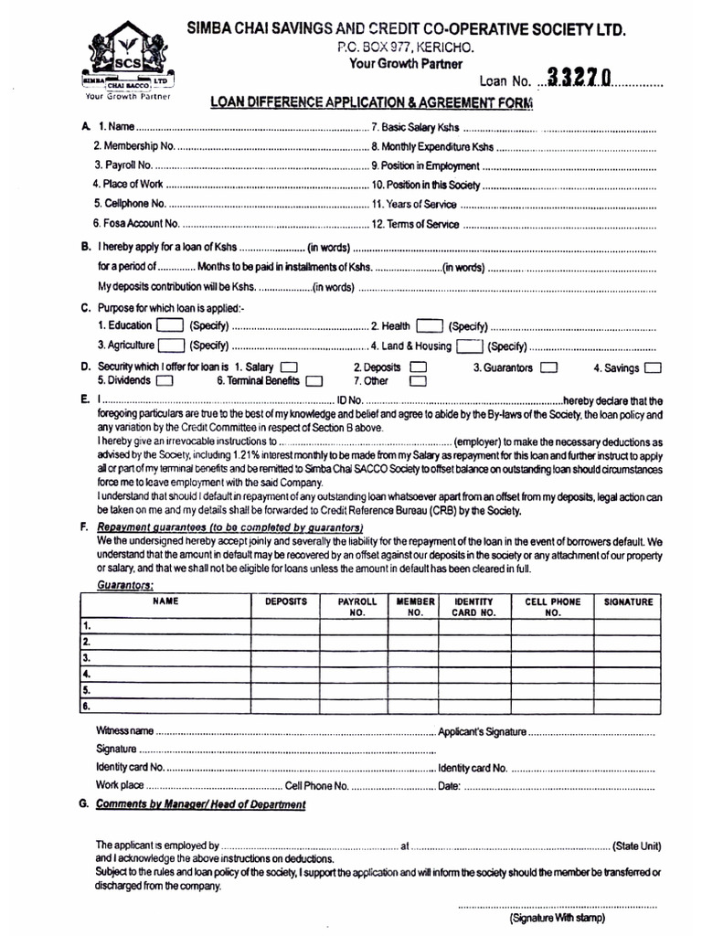 Aloan Diff Form | PDF