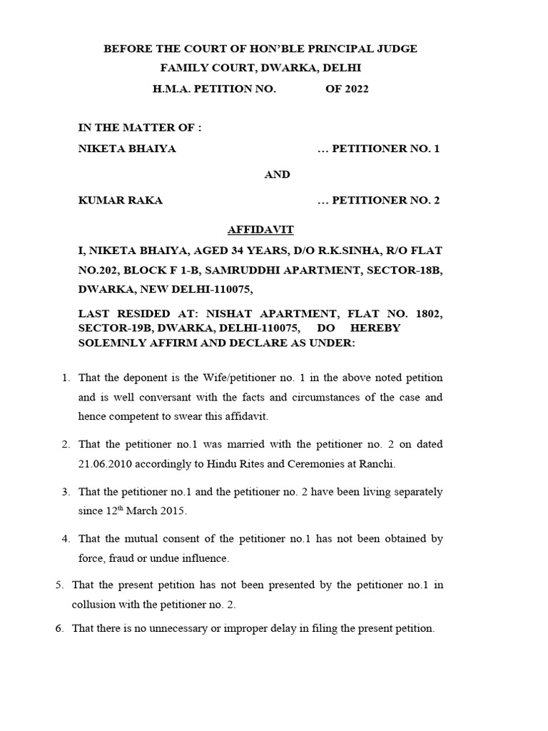 Affidavits Second Motion | PDF | Affidavit