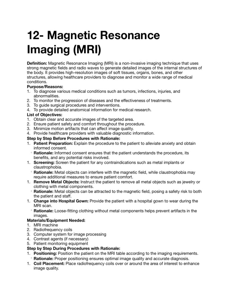 12 - Magnetic Resonance Imaging (MRI) | PDF | Medical Imaging ...