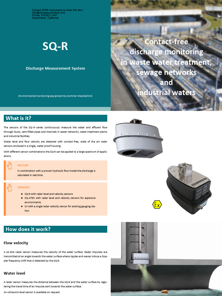 Contact-Free Discharge Measurement System | PDF | Radar | Sewage Treatment