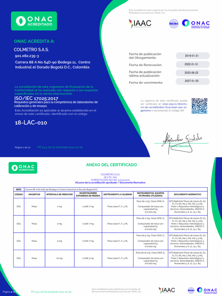 18 Lac 010 | PDF | Exactitud y precisión | Cantidades fisicas