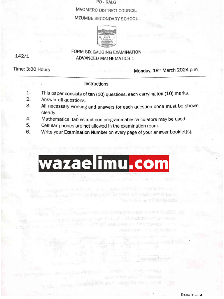 Adv Math 1 | PDF