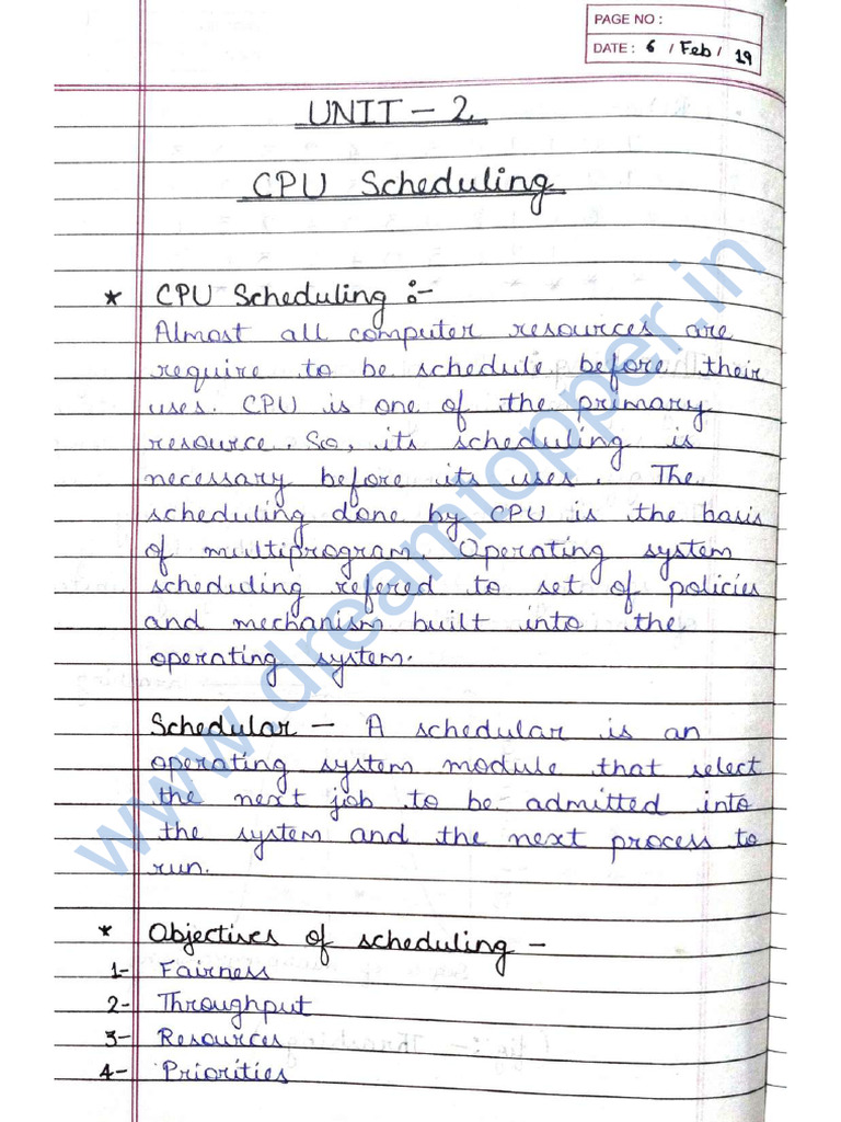 Operating System Unit 2 BCA | PDF