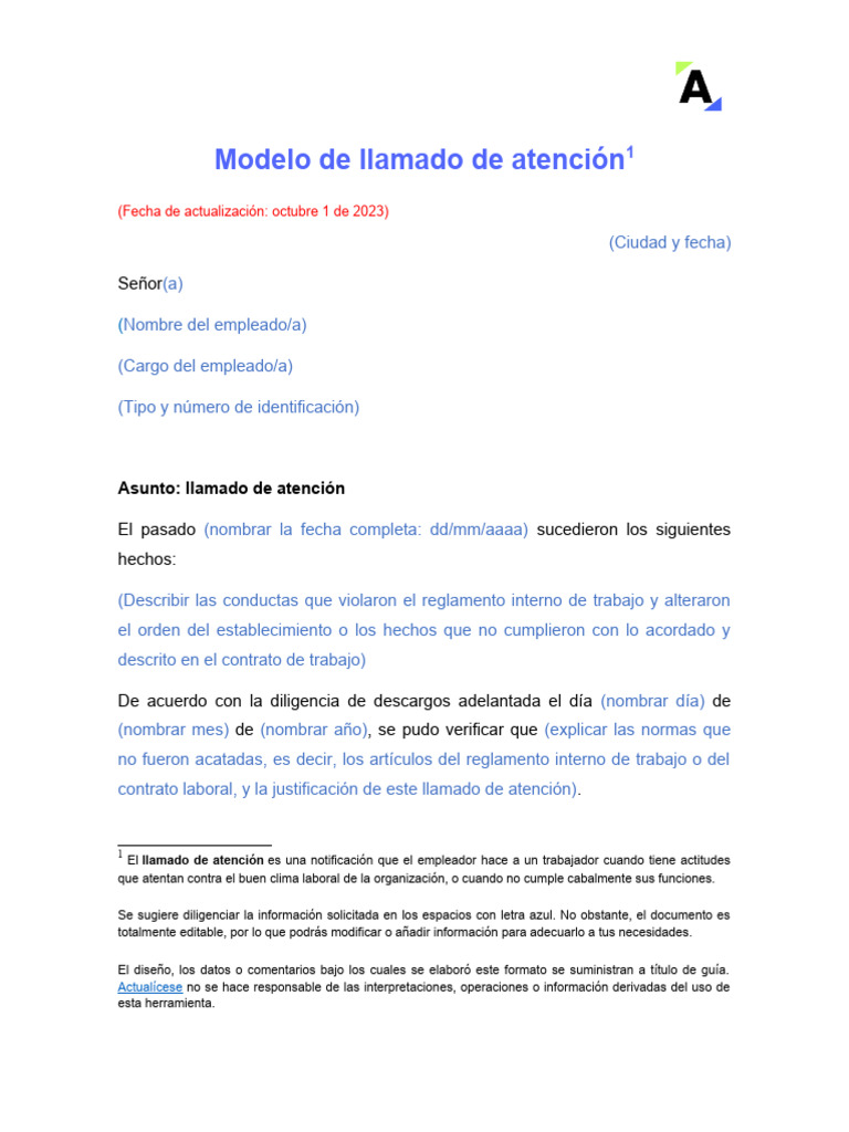 VA23-Modelo-de-llamado-de-atencion (1) | PDF