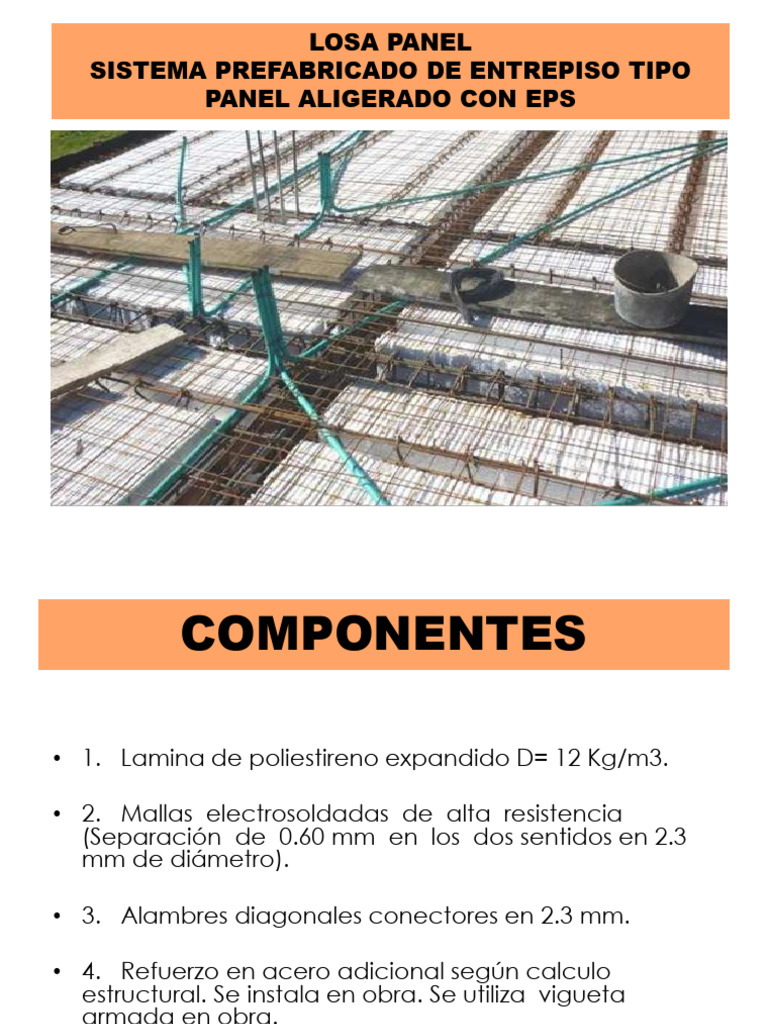 Presentacion Losa Panel Tecnoacero | PDF | Hormigón | Elementos ...