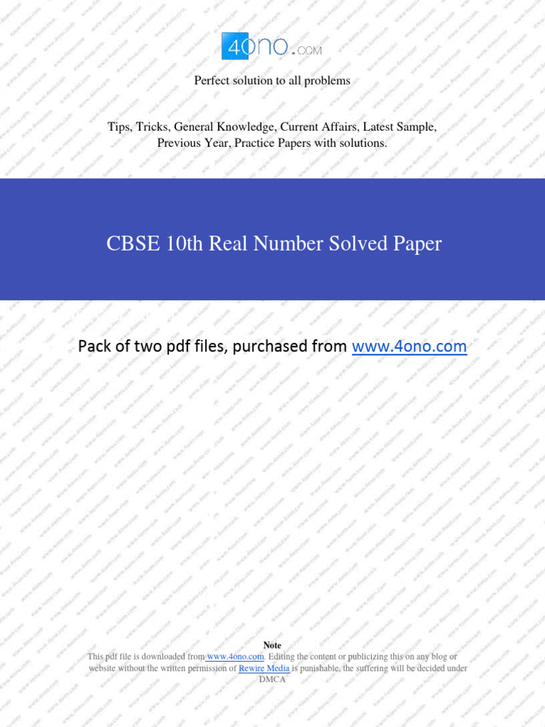 Chapter 1 - Real Numbers | PDF | Mathematics | Arithmetic