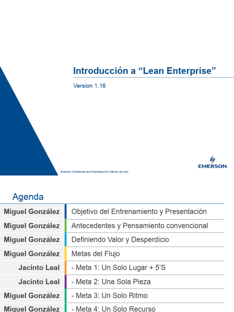 Lean Enterprise Introduction Training | PDF | Lean Manufacturing | Factores humanos y ergonomía